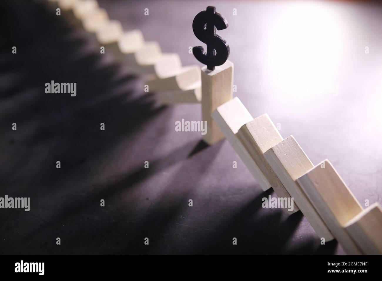 Business concept. The depreciation of the national currency of Russia ...