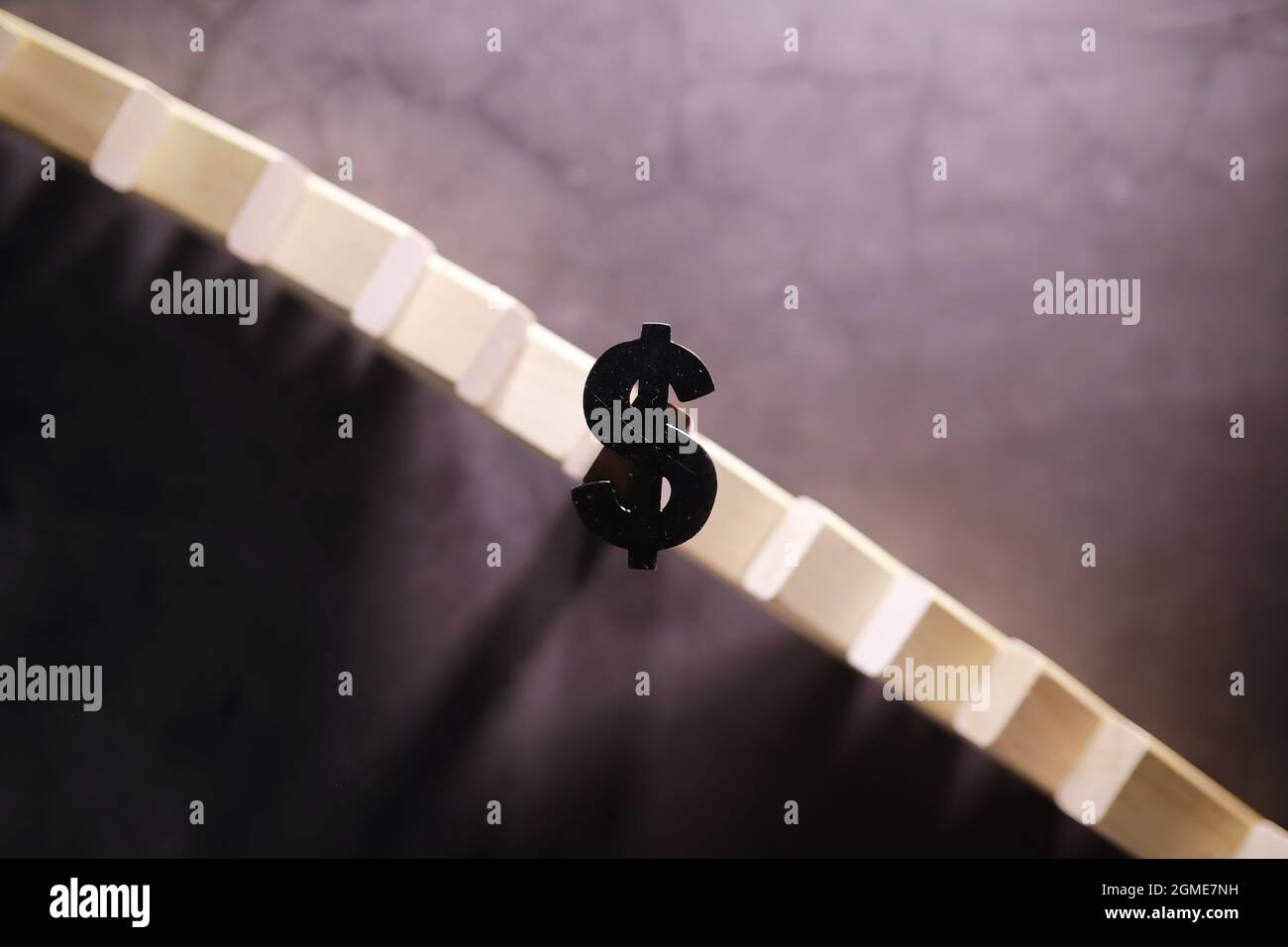 Business concept. The depreciation of the national currency of Russia ...