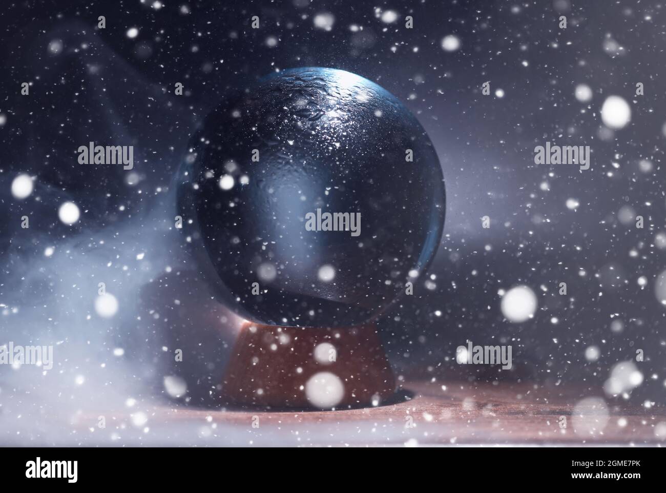 Crystal ball predict the fate. Guessing for the future Stock Photo - Alamy