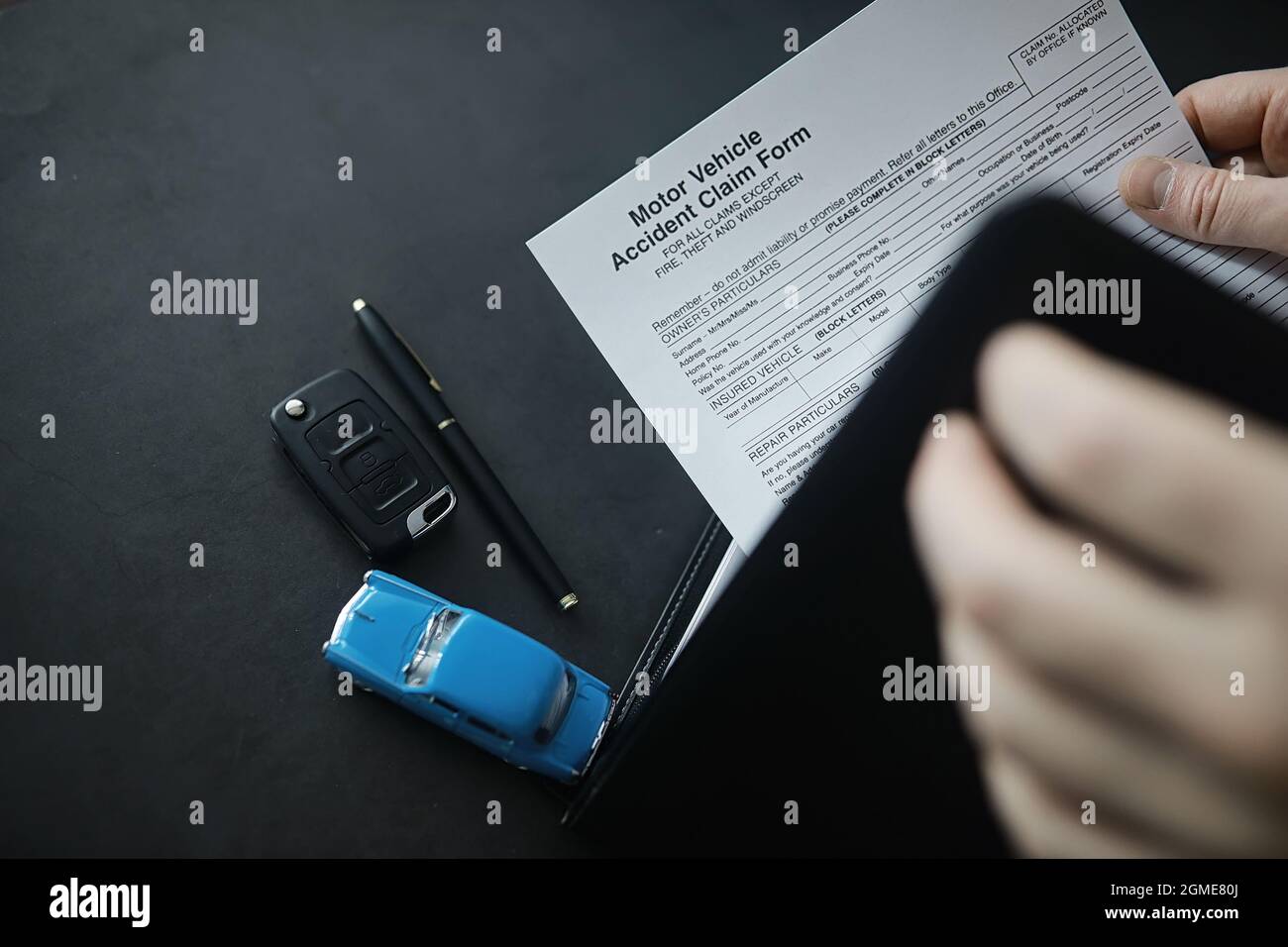 Documents for vehicle insurance. Car insurance policy. Auto insurance ...