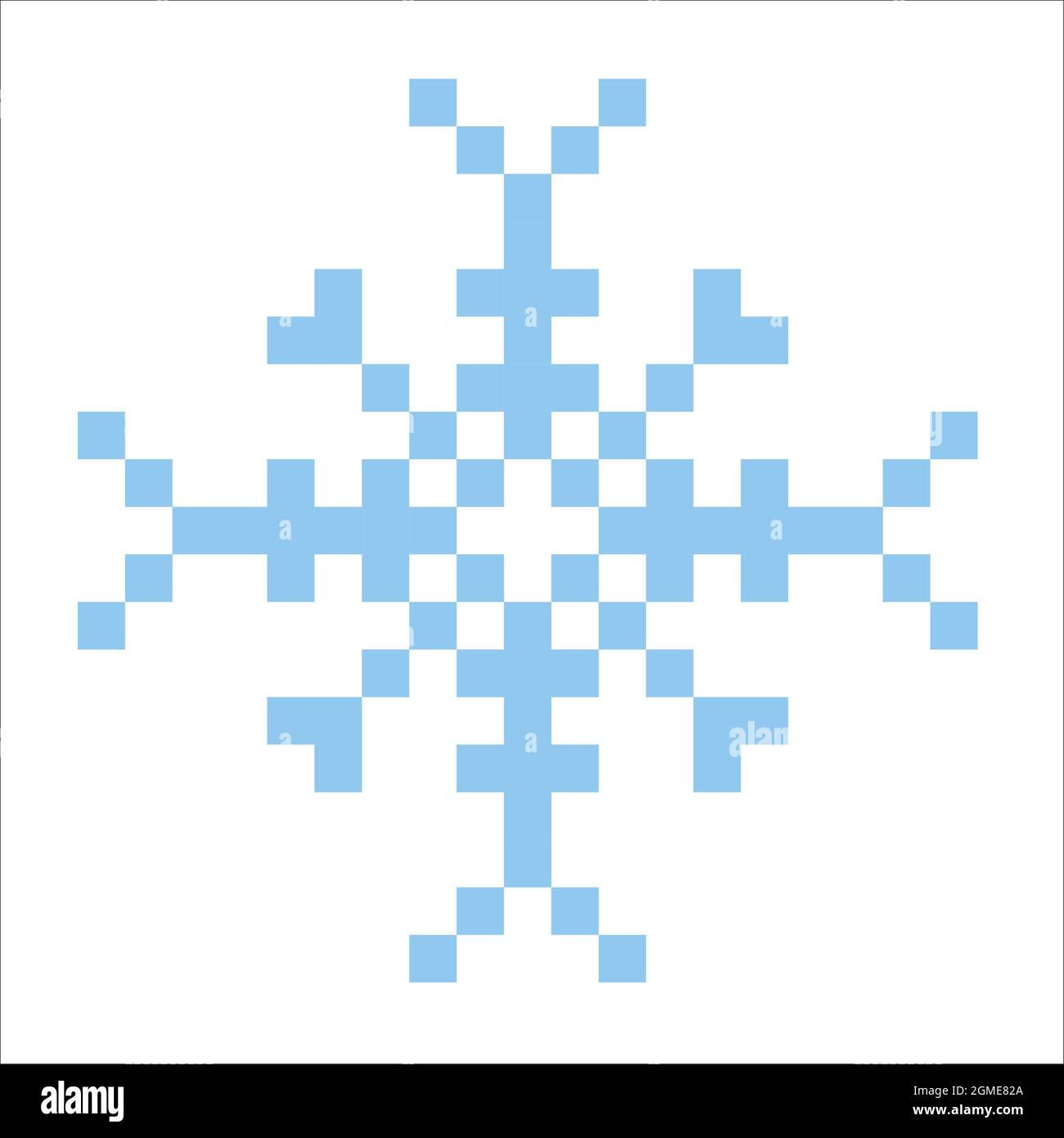 Pixel snowflake hi-res stock photography and images - Alamy