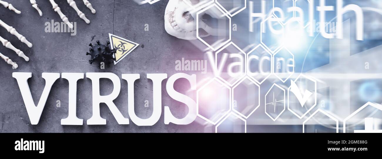 Medical background. Lettering virus. Coronavirus wooden letters ...