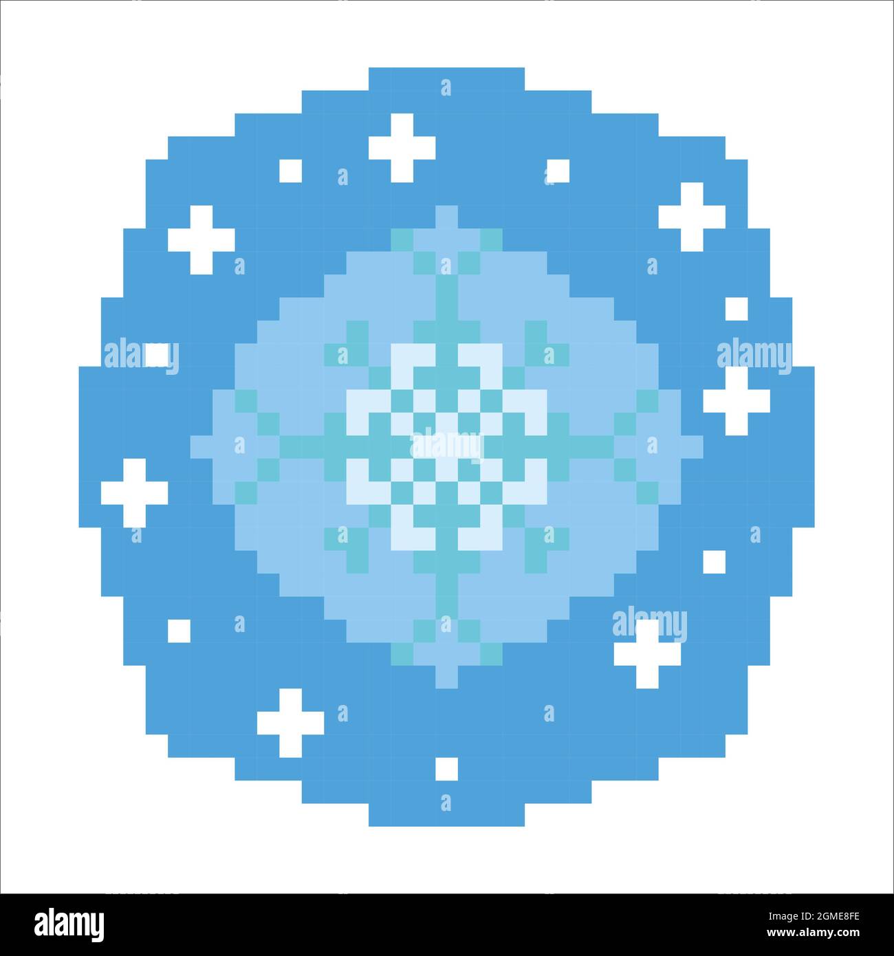Pixel Snowflake High Resolution Stock Photography and Images - Alamy