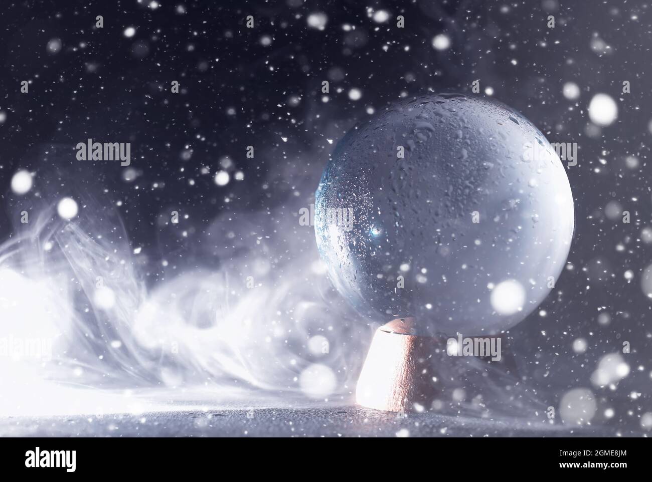 Crystal ball predict the fate. Guessing for the future Stock Photo - Alamy