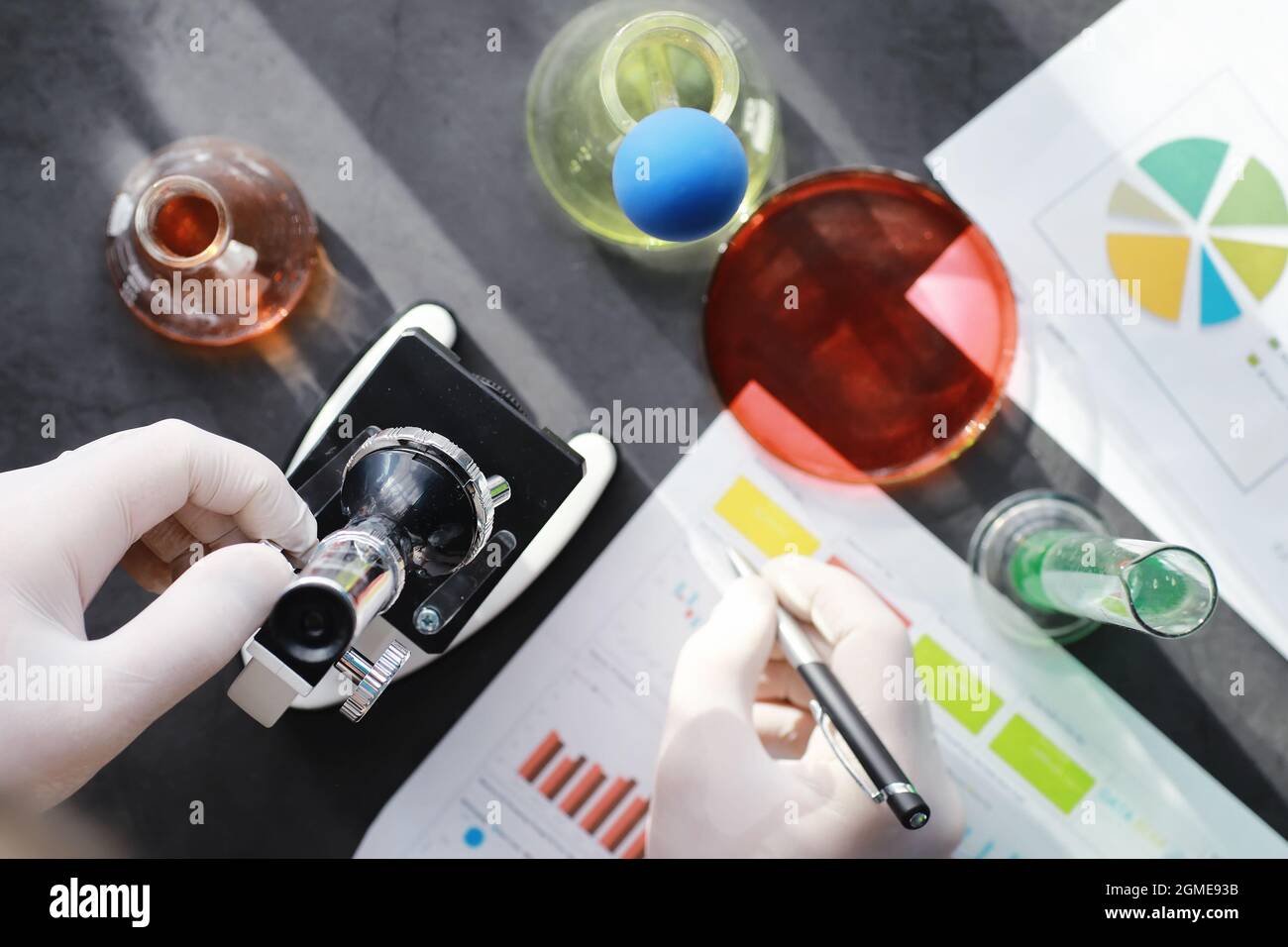 Laboratory research. Drug testing. Chemical experiments in the ...
