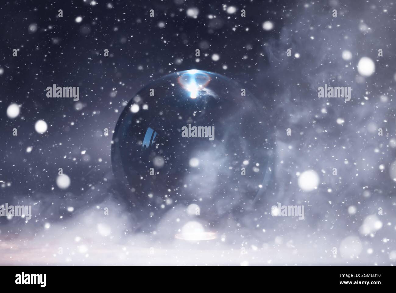 Crystal ball predict the fate. Guessing for the future Stock Photo - Alamy