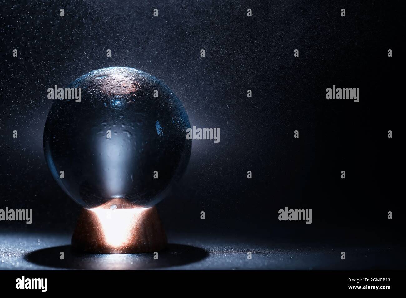 Crystal ball predict the fate. Guessing for the future Stock Photo - Alamy