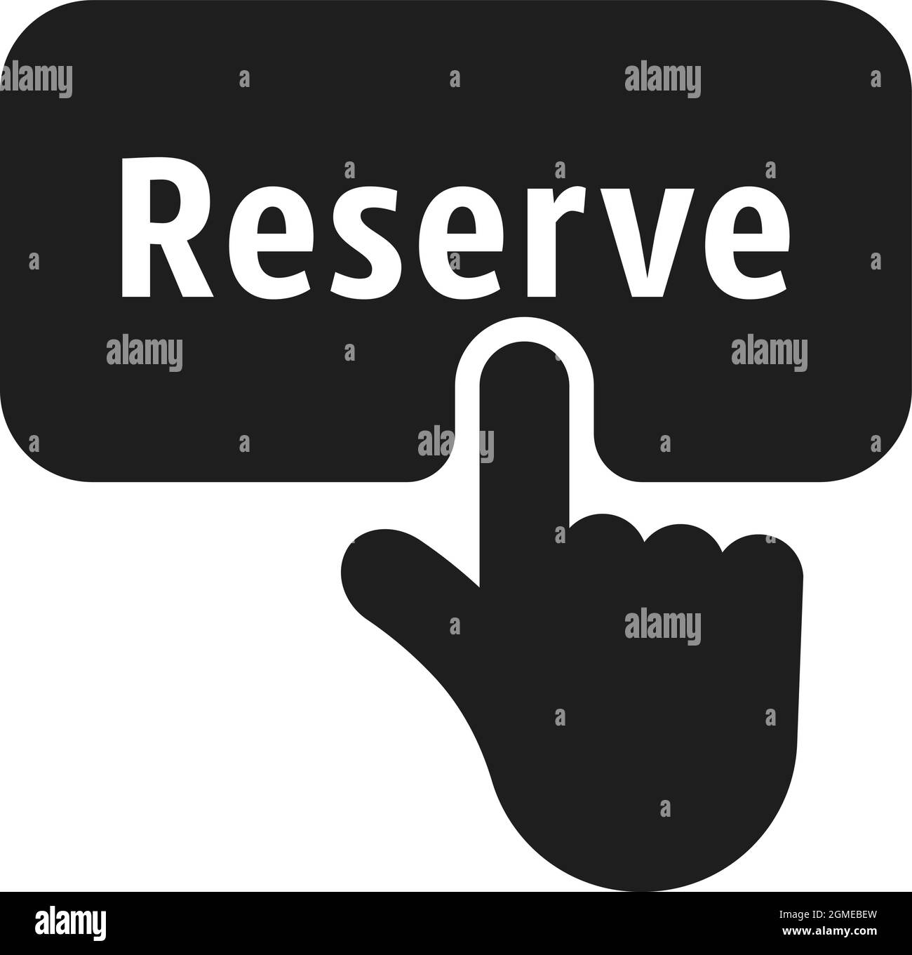 finger presses on black simple reserve button Stock Vector Image & Art ...