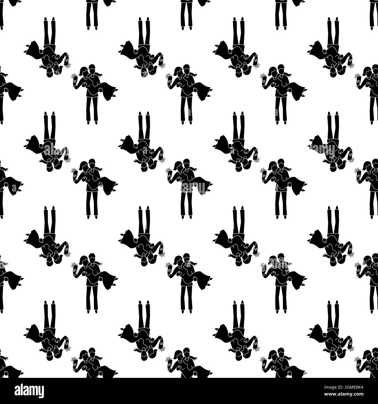 Just married selfie pattern seamless background texture repeat ...