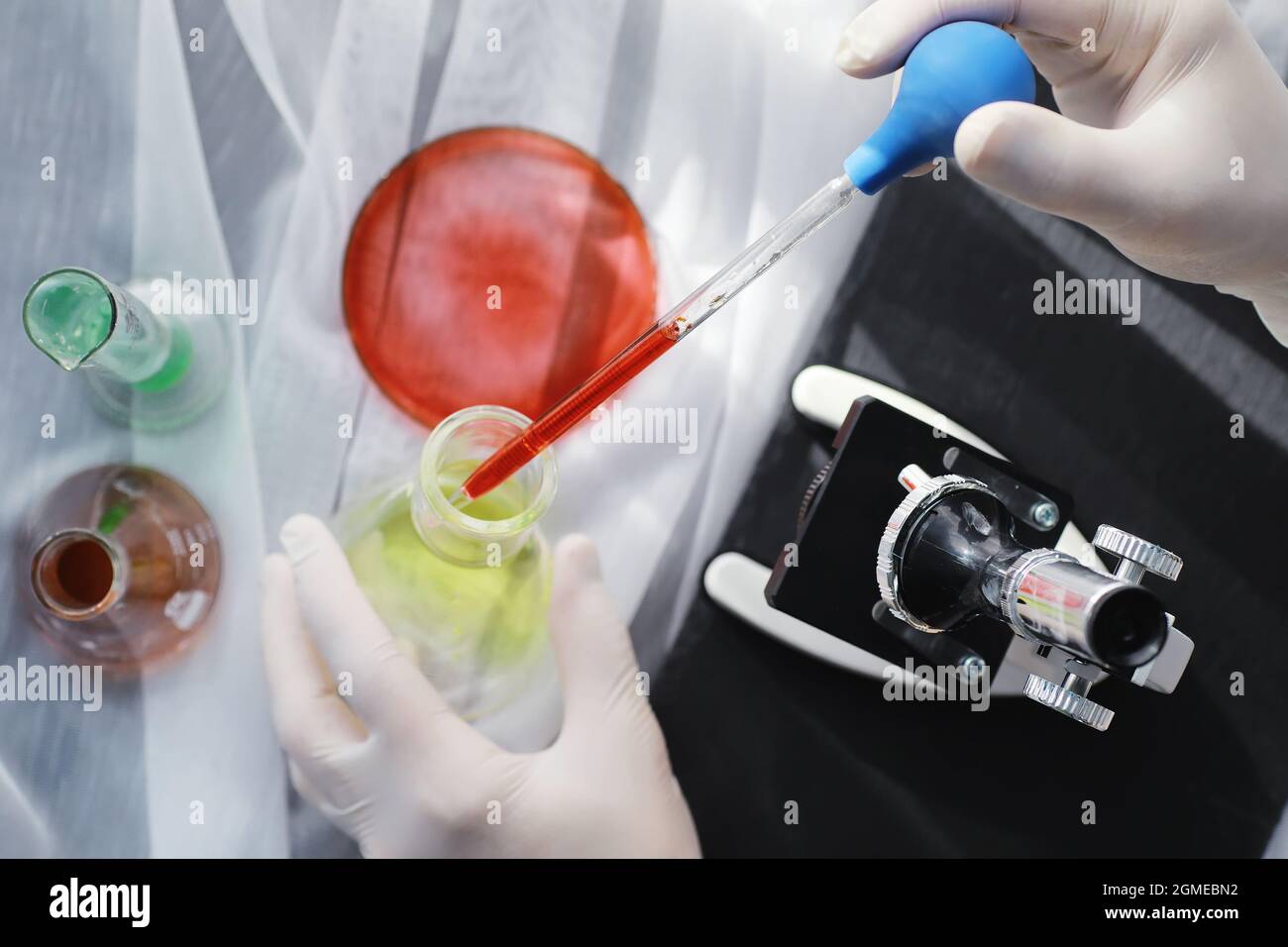 Laboratory research. Drug testing. Chemical experiments in the ...
