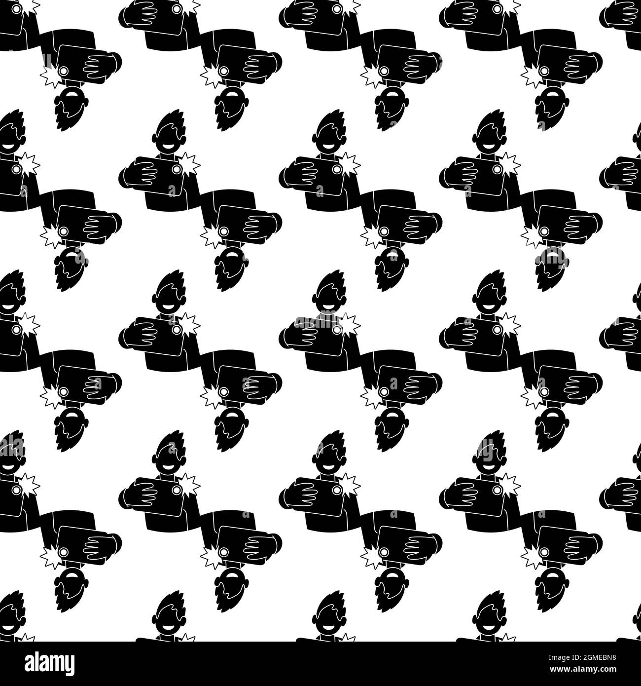 Boy take a selfie pattern seamless background texture repeat wallpaper ...