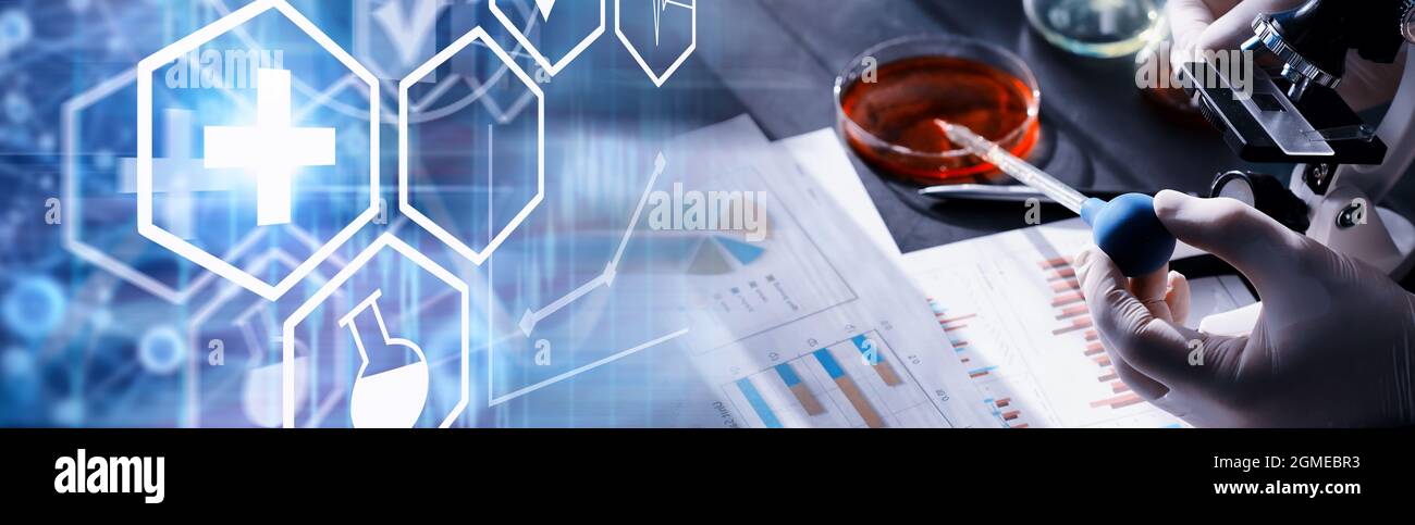 Laboratory research. Drug testing. Chemical experiments in the ...