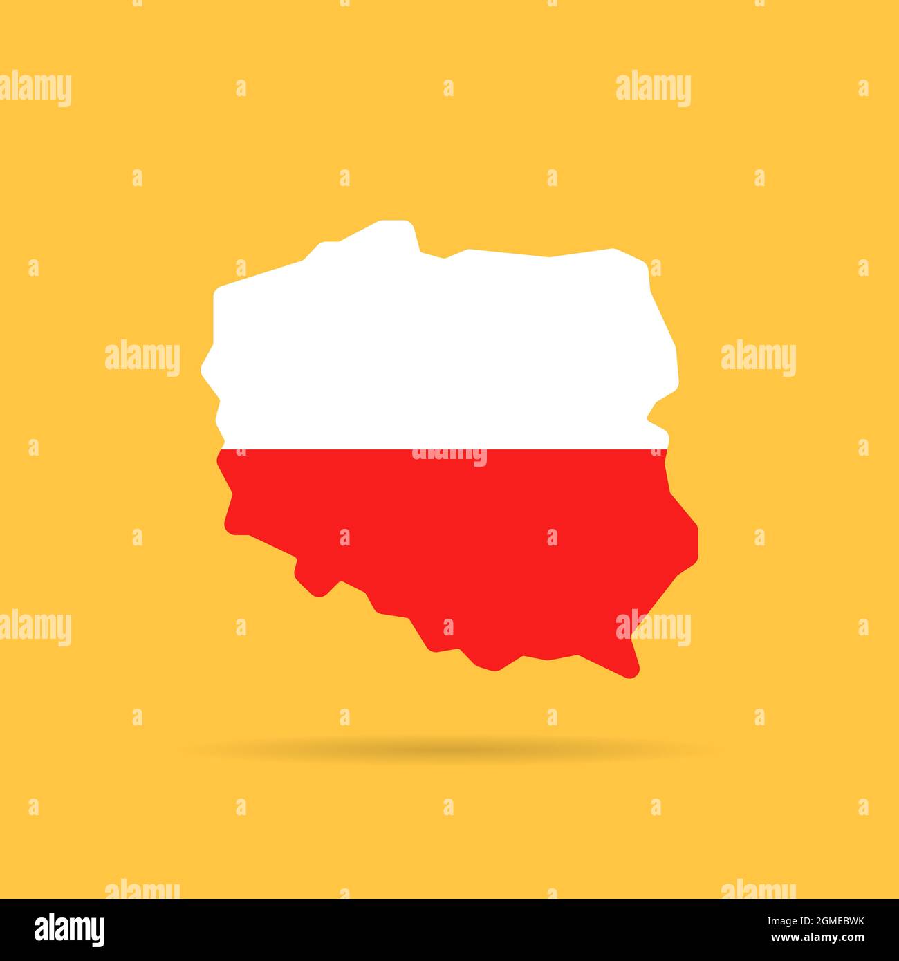 white and red poland map icon Stock Vector Image & Art - Alamy