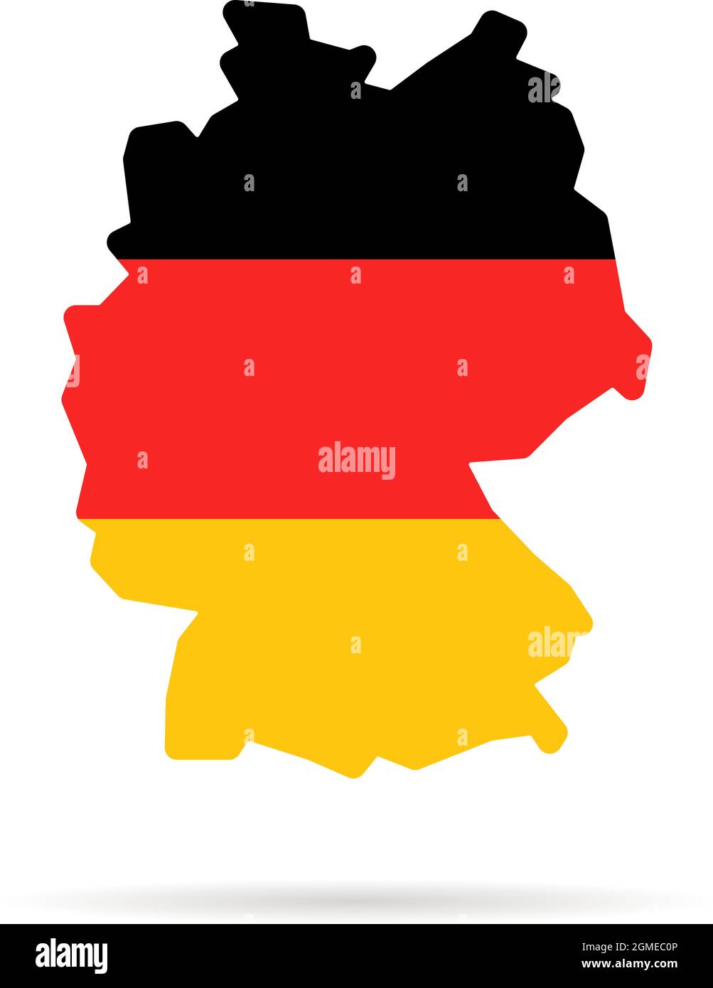 simple color germany map with shadow Stock Vector Image & Art - Alamy
