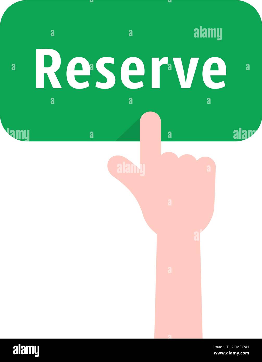 green reserve button with hand Stock Vector Image & Art - Alamy