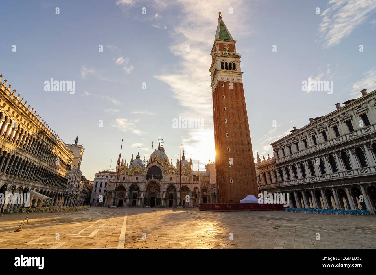 San Marco square in the morning. Venice most popular landmark Stock ...