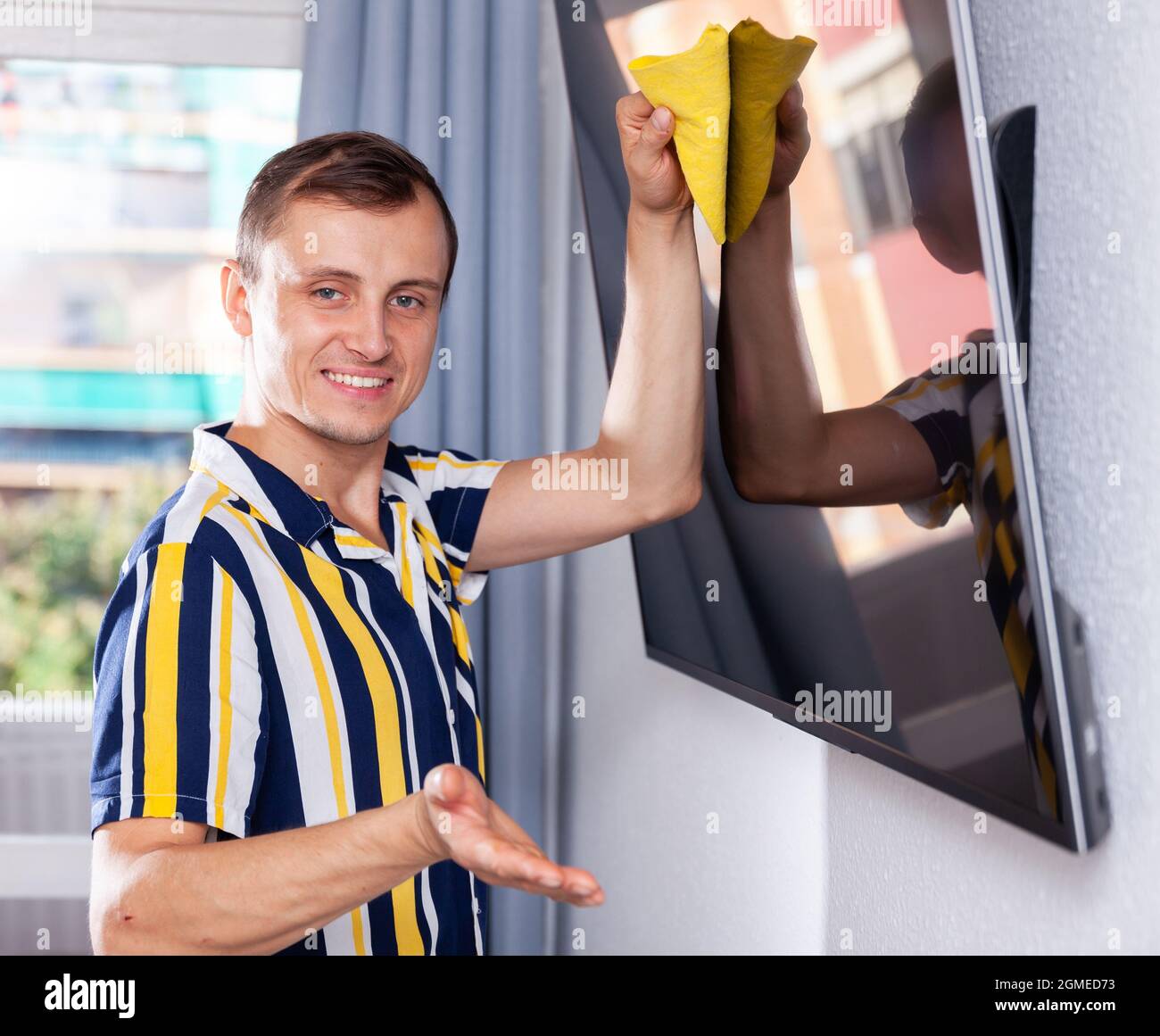 Man in home Stock Photo - Alamy
