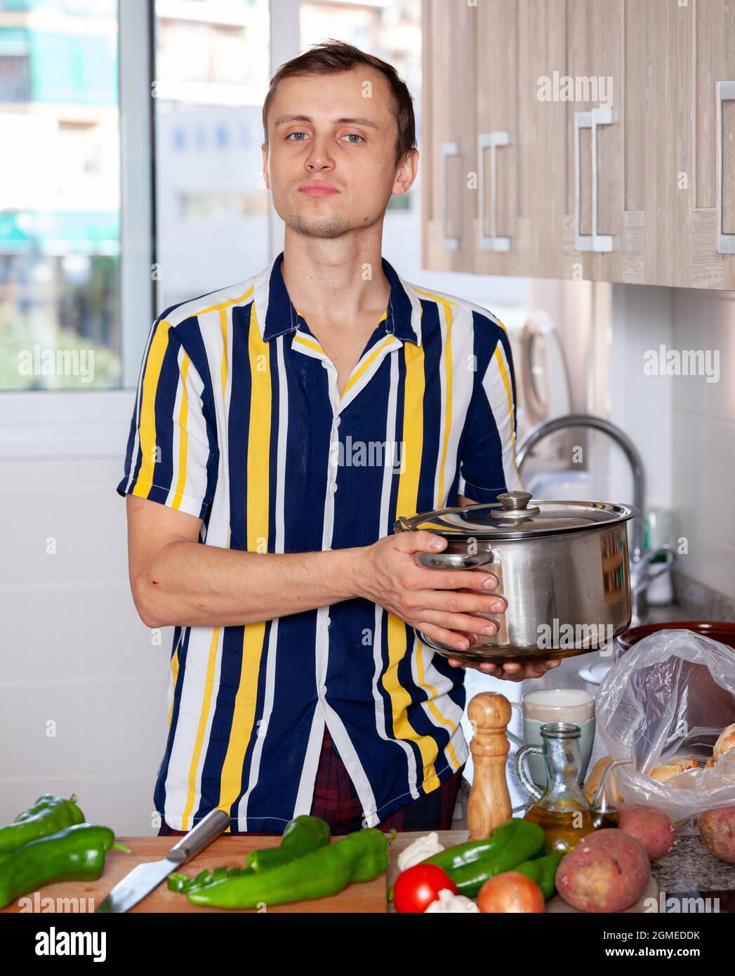 Man in home Stock Photo - Alamy