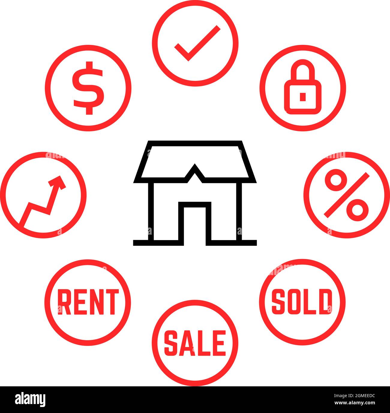 Real estate interest percentage Stock Vector Images - Alamy