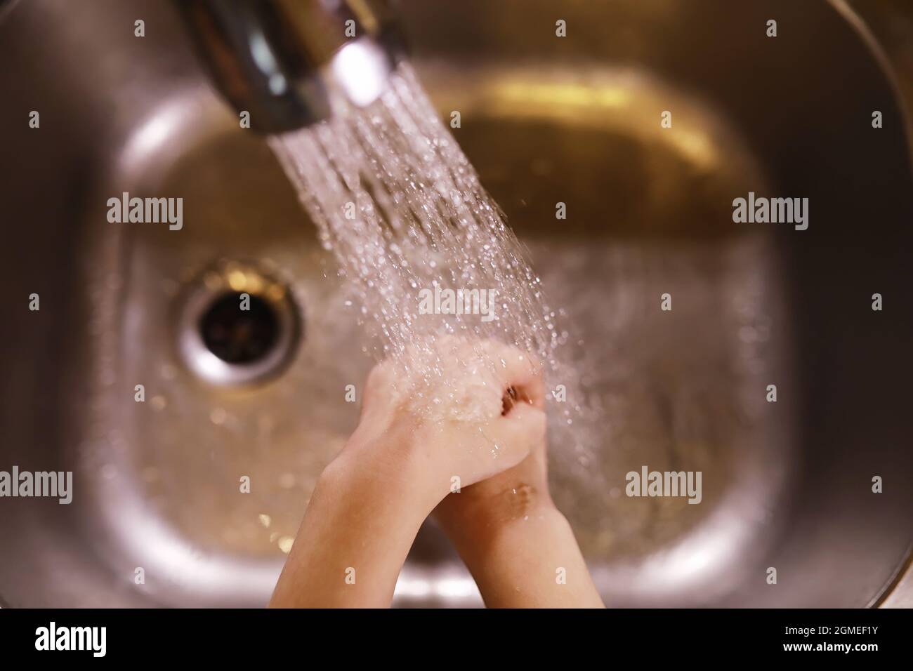 Hygiene rules. Hand washing before meals. Antibacterial treatment hands ...