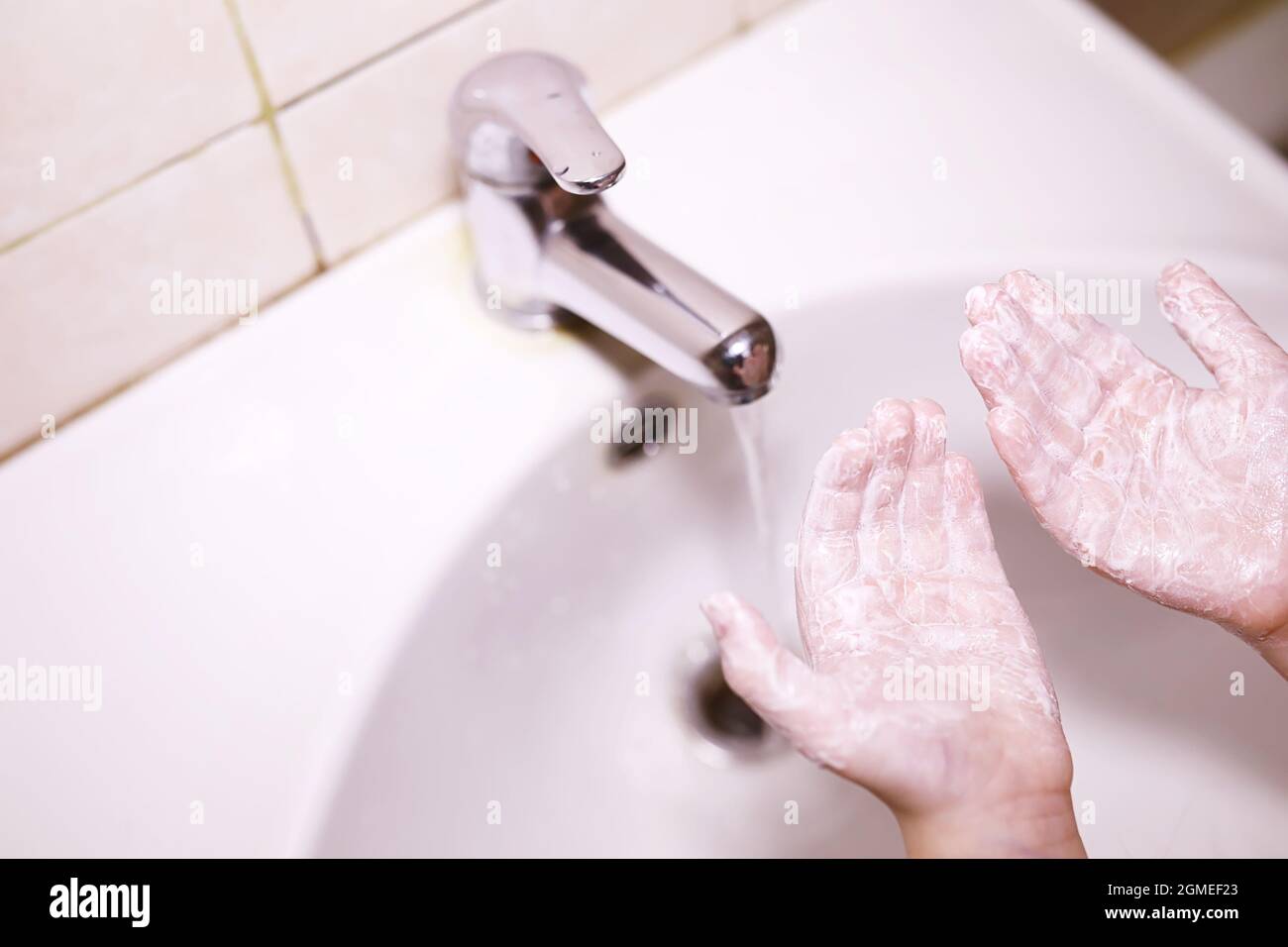 Hygiene rules. Hand washing before meals. Antibacterial treatment hands ...