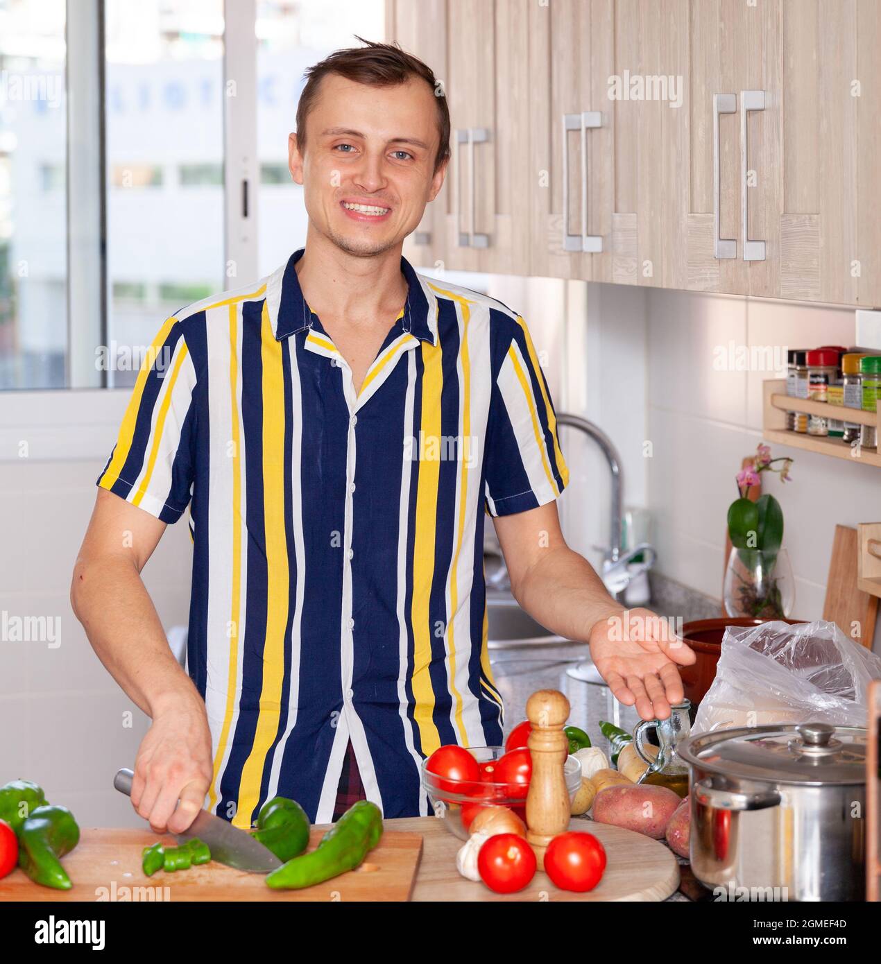 Man in home Stock Photo - Alamy