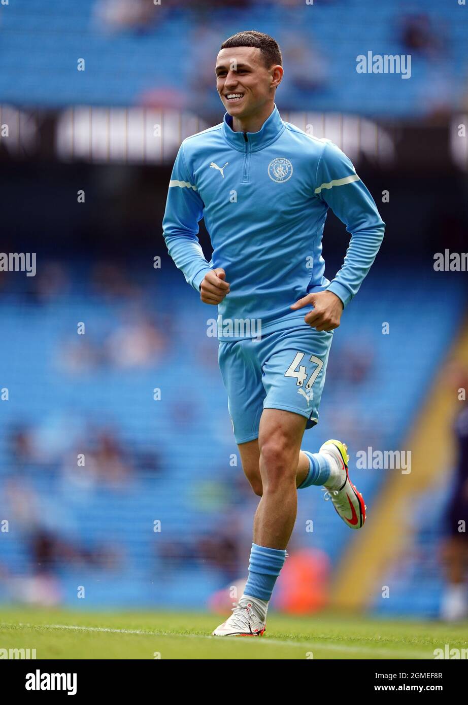 Manchester City's Phil Foden ahead of the Premier League match at The ...