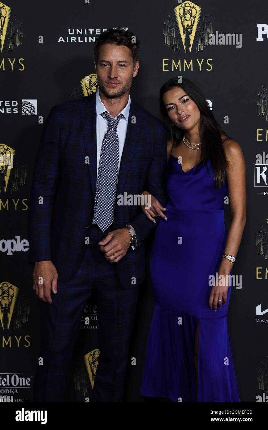 Justin Hartley and Sofia Pernas arrive at the Emmys Performers Nominee ...