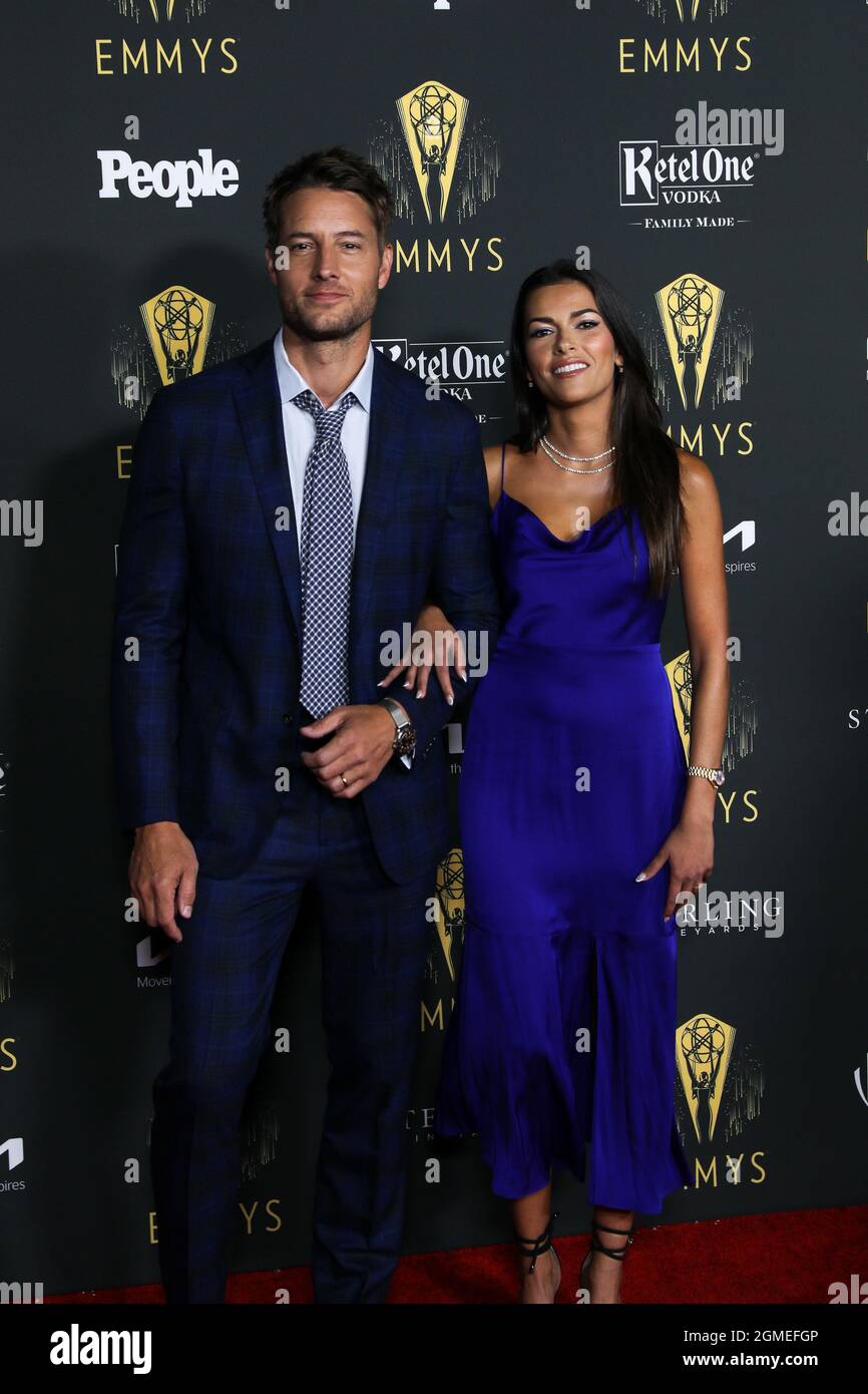 Justin Hartley and Sofia Pernas arrive at the Emmys Performers Nominee ...