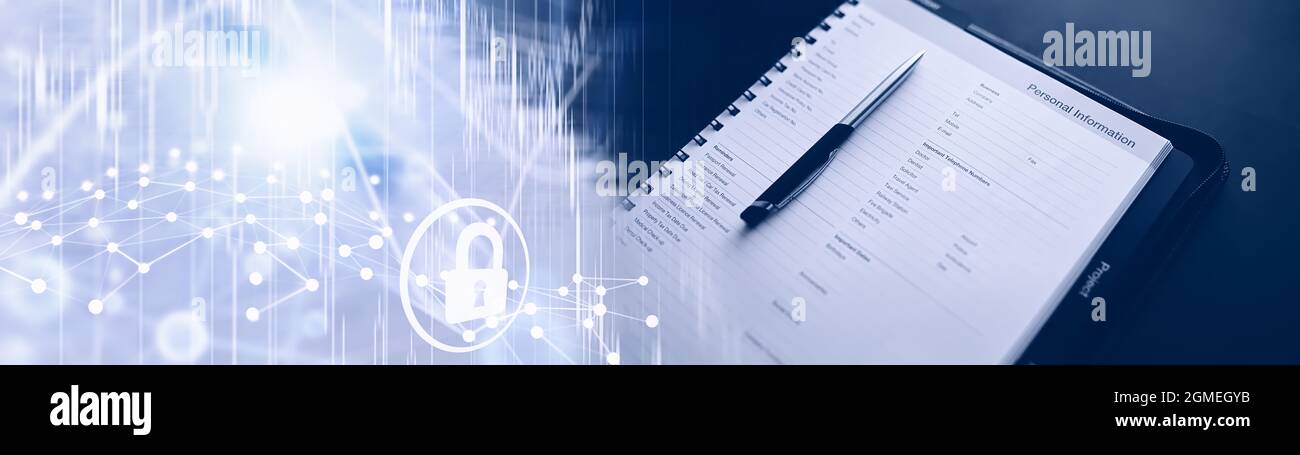 Filling out a form with personal information. Documents in a folder on ...