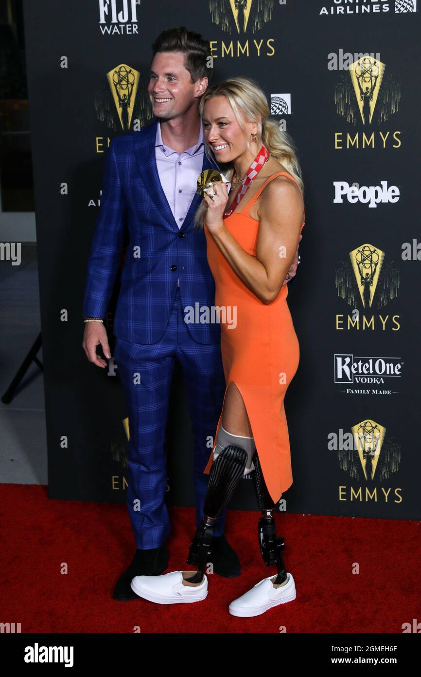 Los Angeles, USA. 17th Sep, 2021. Jessica Long and guest arrive at the ...