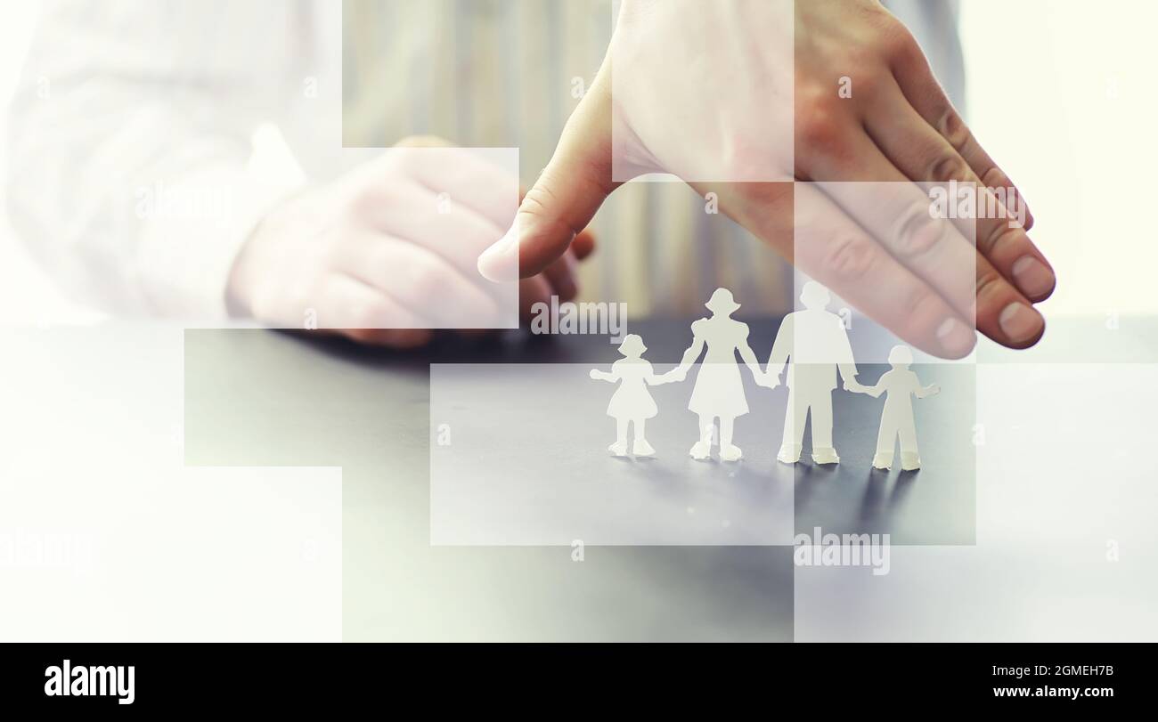 Insurance collateral concept. Life and property insurance. A ...