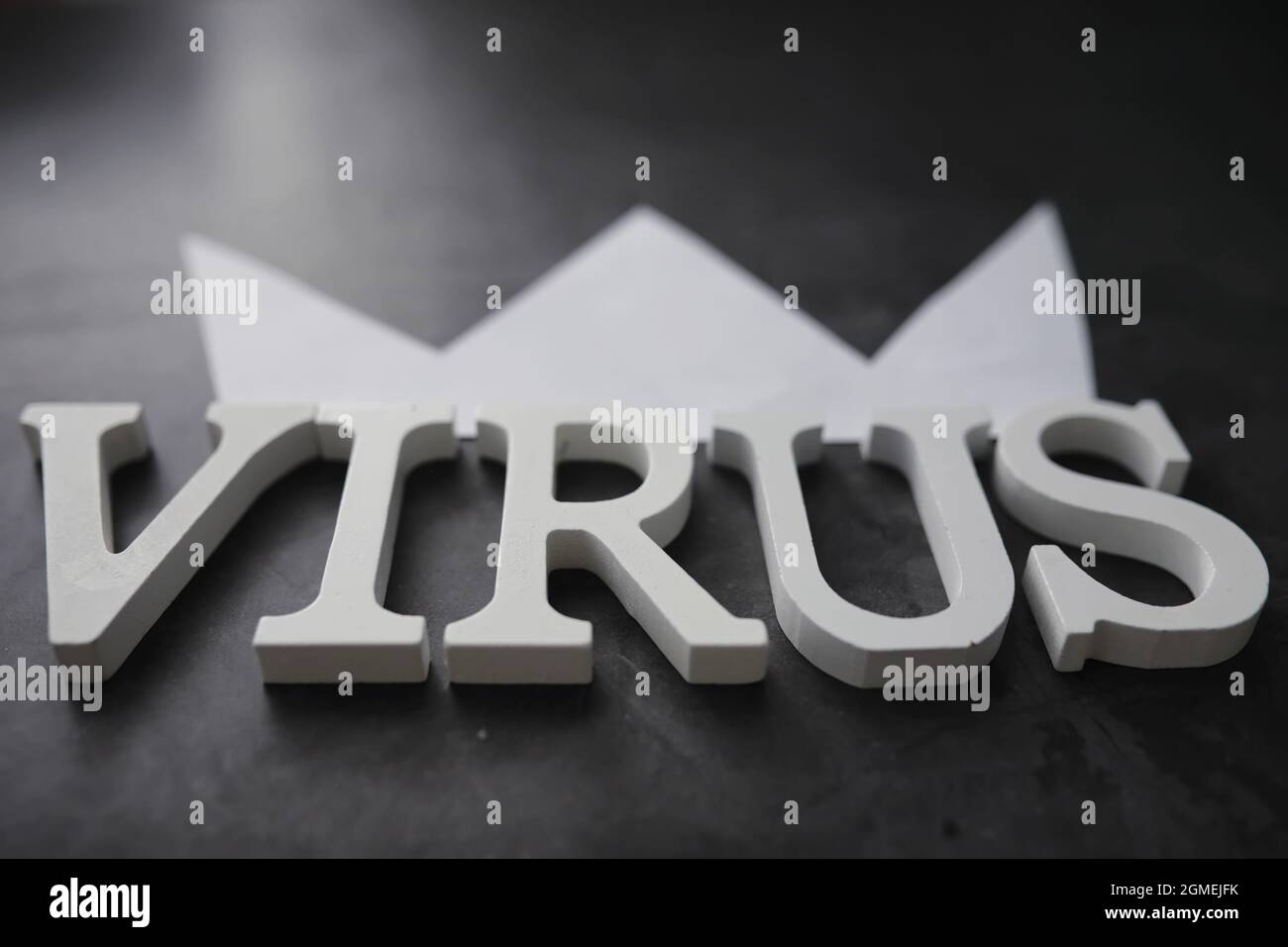 Medical background. Lettering virus. Coronavirus wooden letters ...