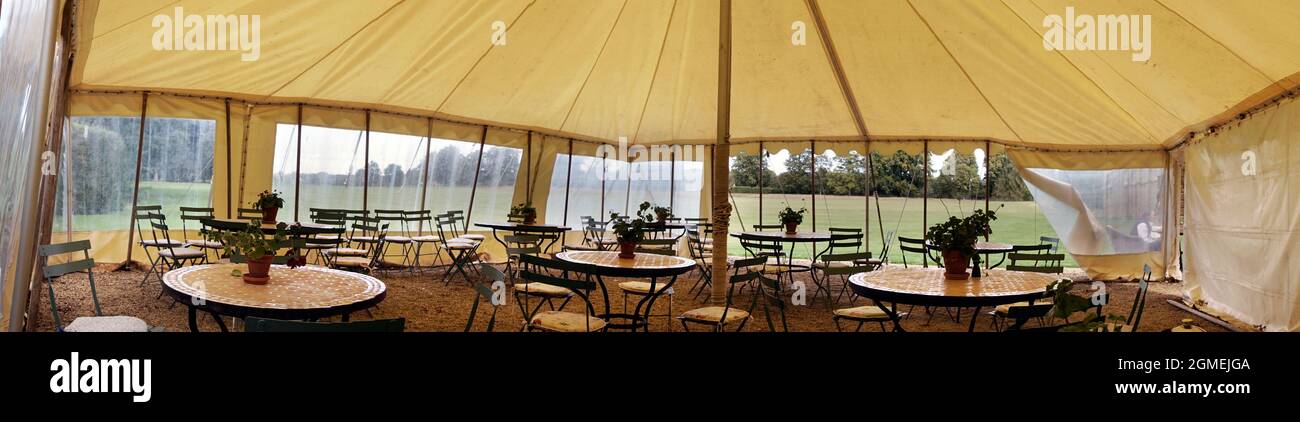 inside the empty marquee Stock Photo - Alamy