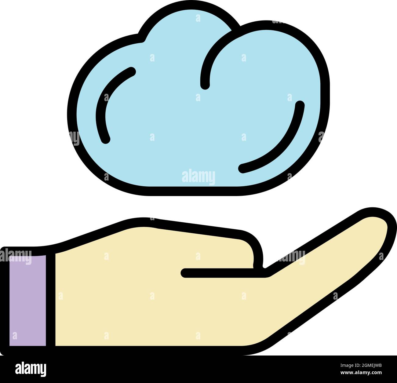 Potter clay icon. Outline potter clay vector icon color flat isolated ...