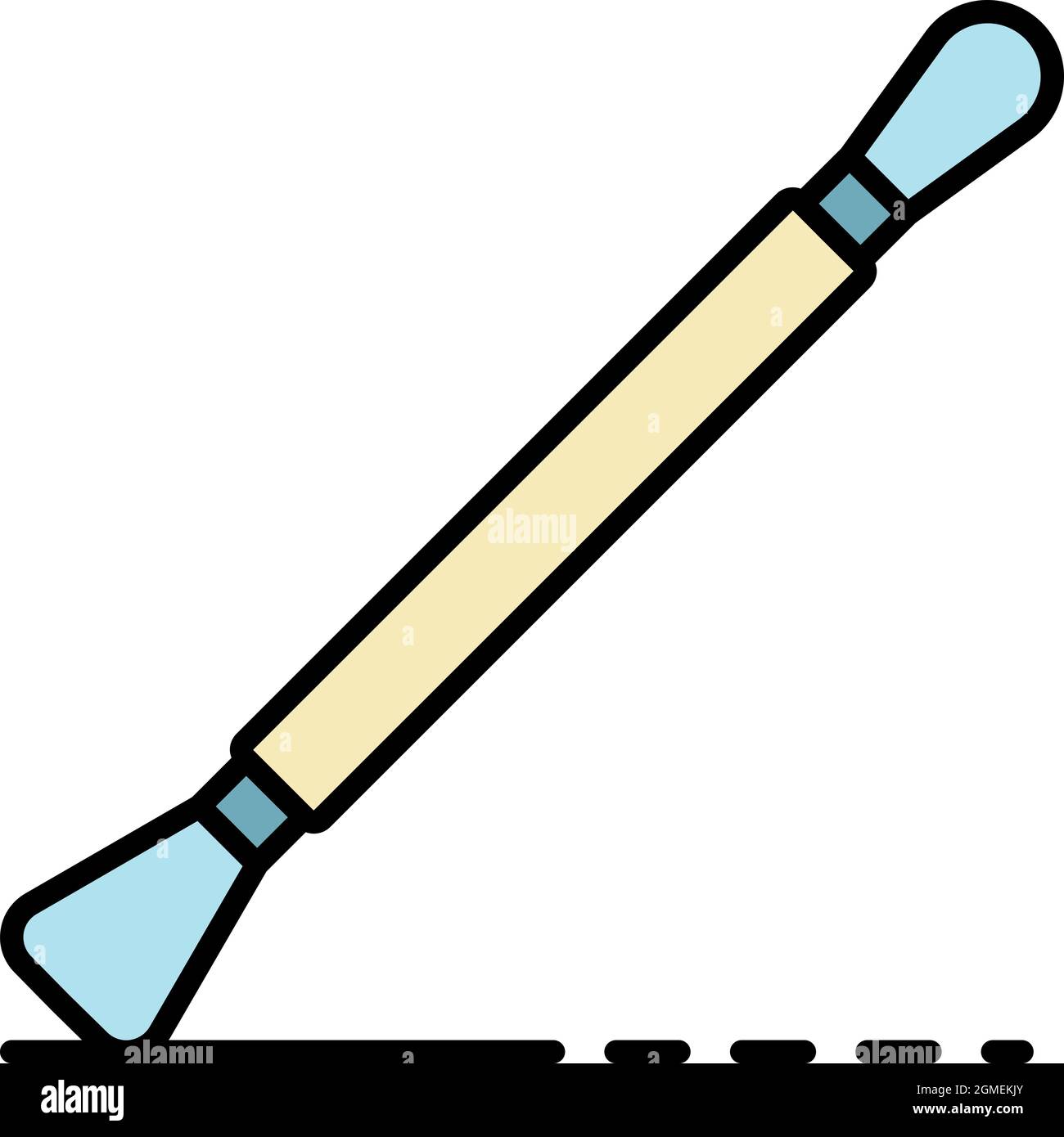 Potter tool icon. Outline potter tool vector icon color flat isolated ...