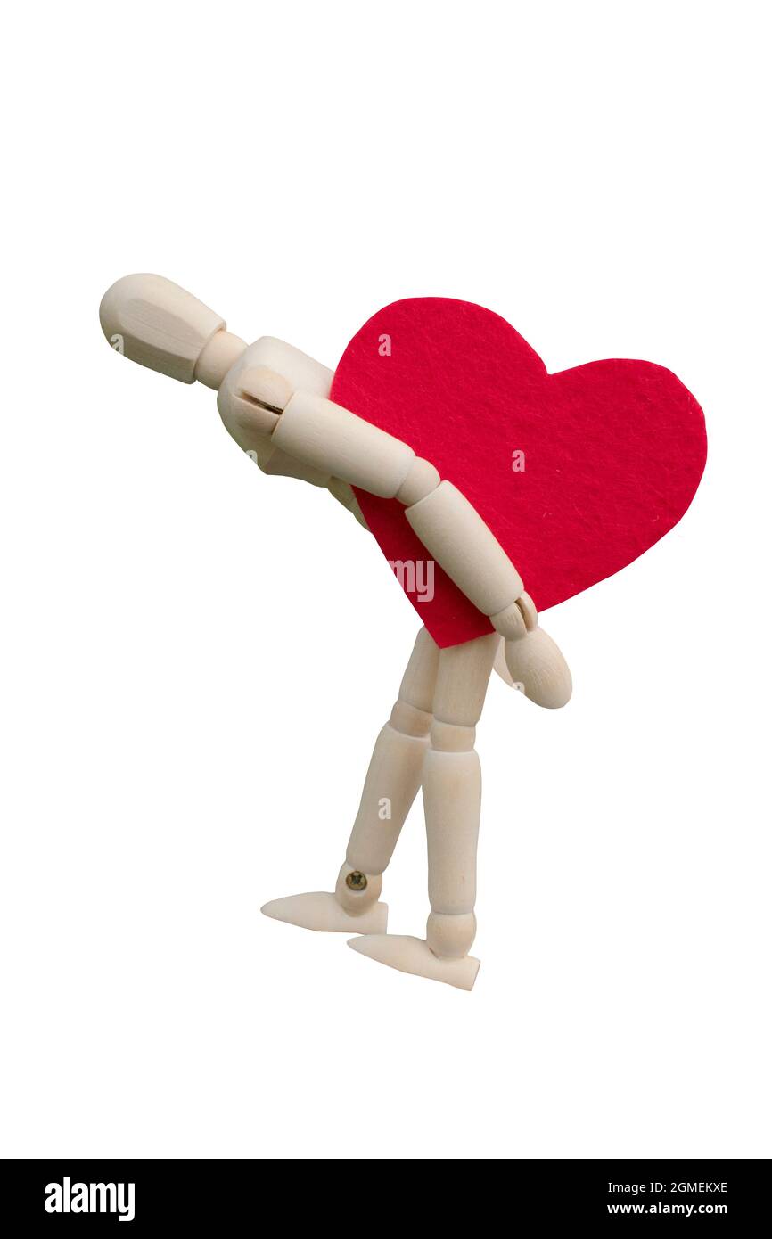 3d man big red heart hi-res stock photography and images - Alamy