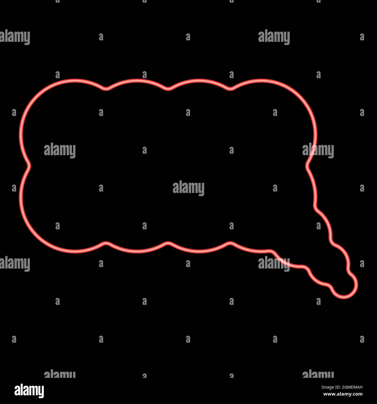 Neon comment red color vector illustration flat style light image Stock ...