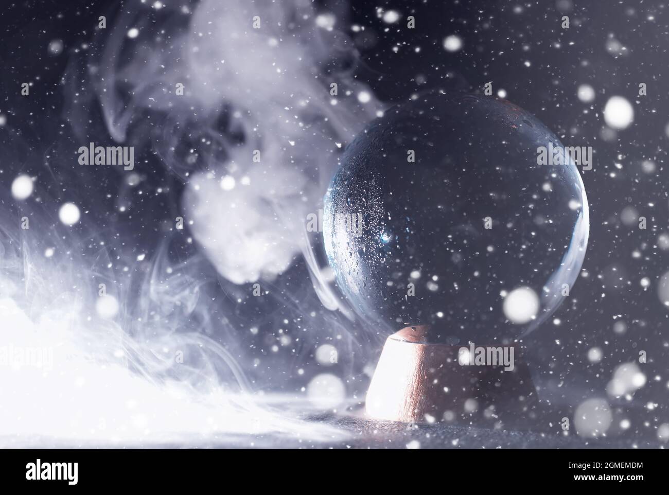 Crystal ball predict the fate. Guessing for the future Stock Photo - Alamy