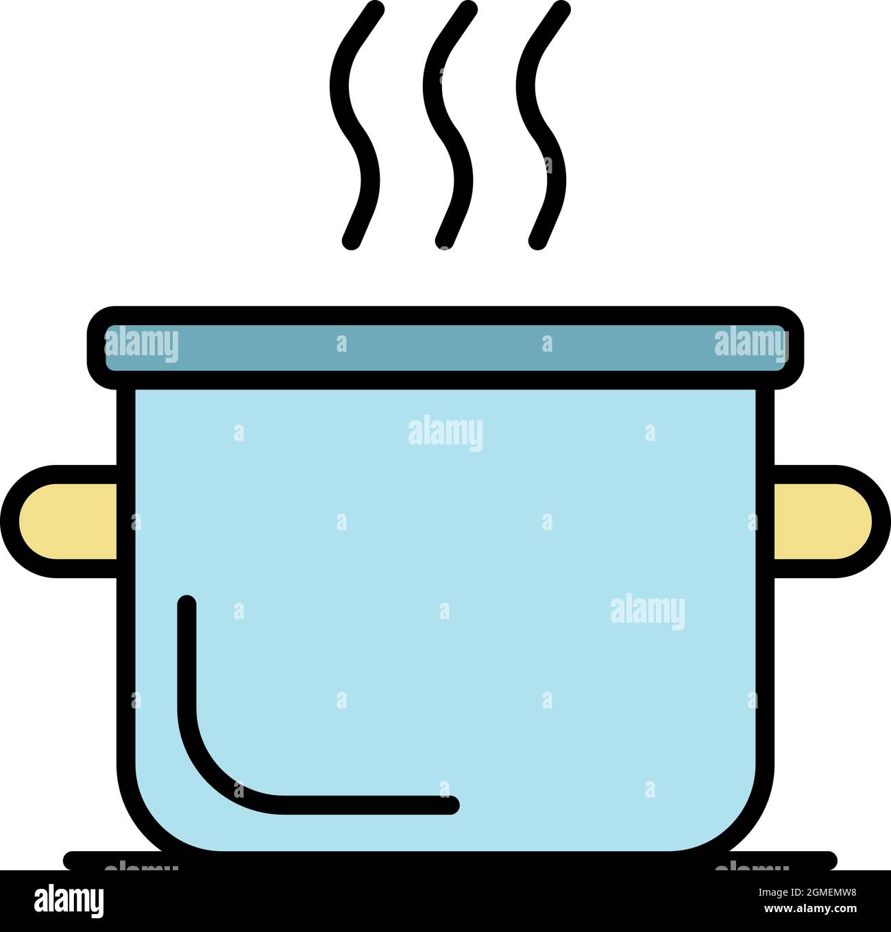 Boiling Water In A Pot Clipart