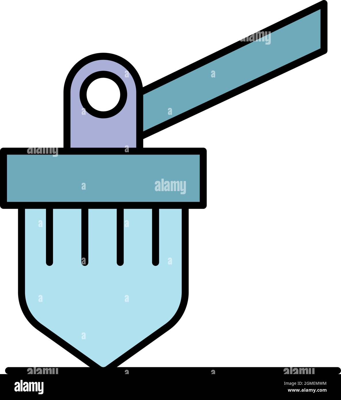 Cleaning pool basket icon. Outline cleaning pool basket vector icon ...