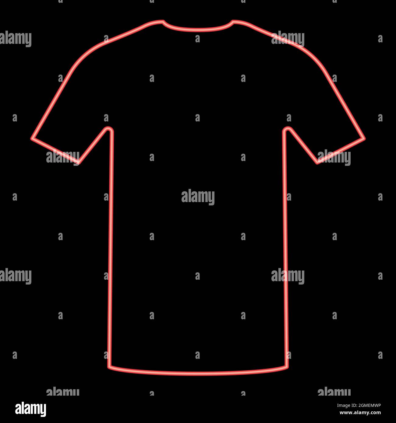 Neon shirt red color vector illustration flat style light image Stock ...