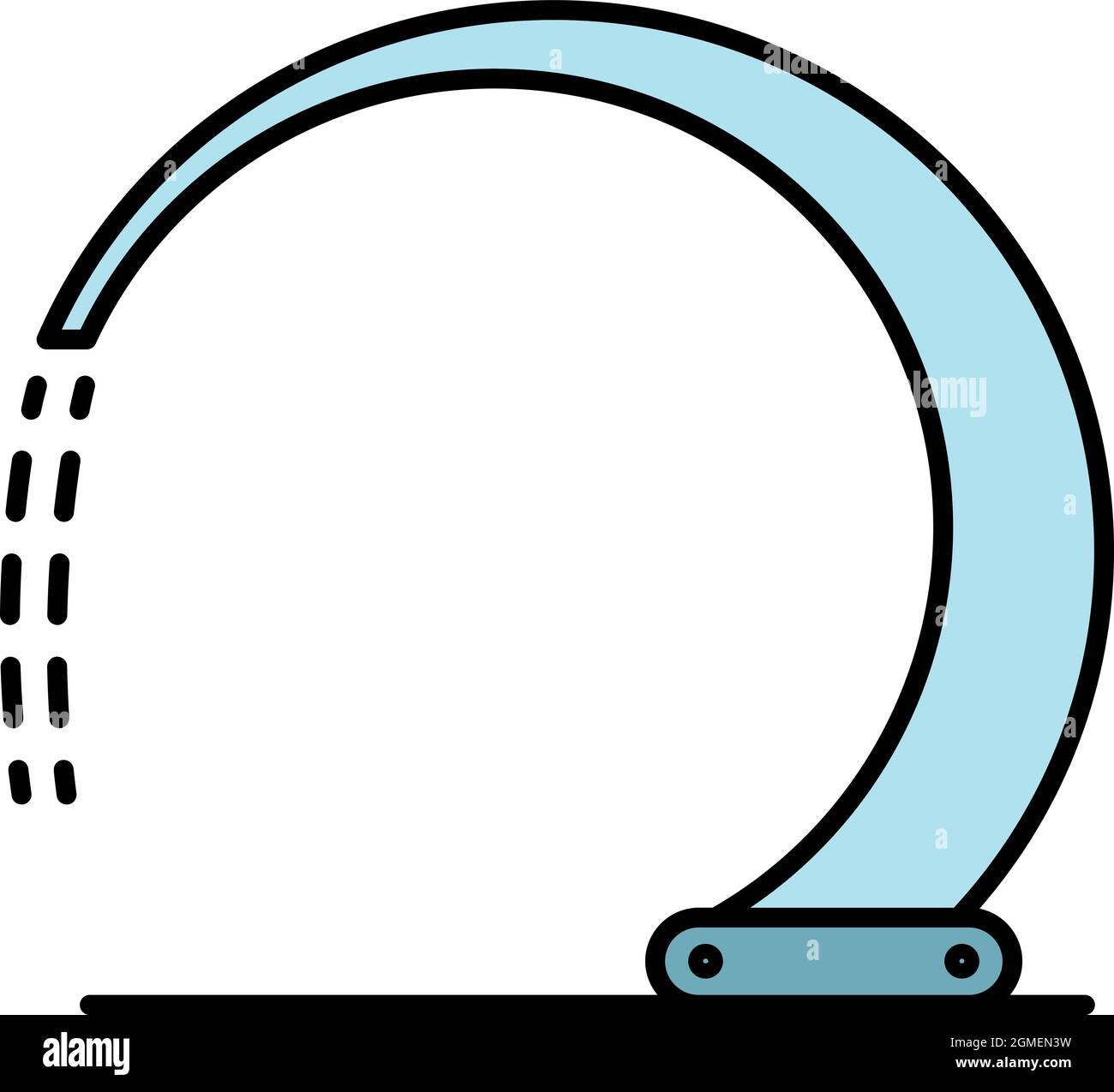 Pool waterfall icon. Outline pool waterfall vector icon color flat ...