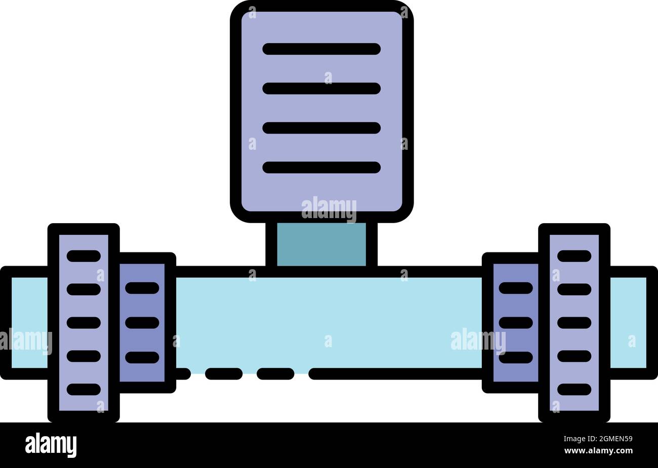 Pool pipe equipment icon. Outline pool pipe equipment vector icon color ...