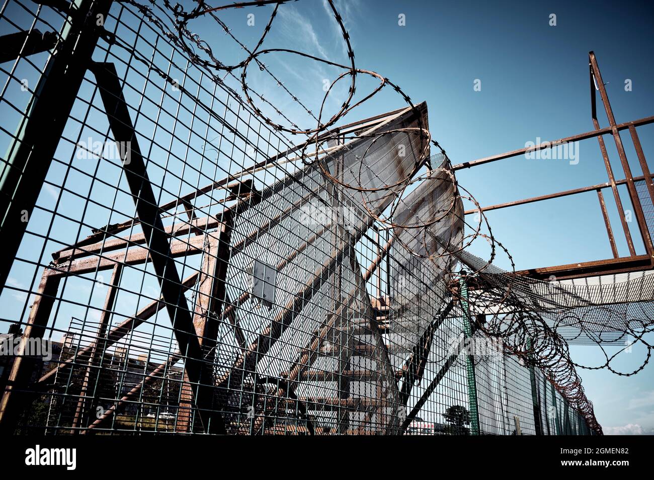 High security fence around compound Stock Photo - Alamy