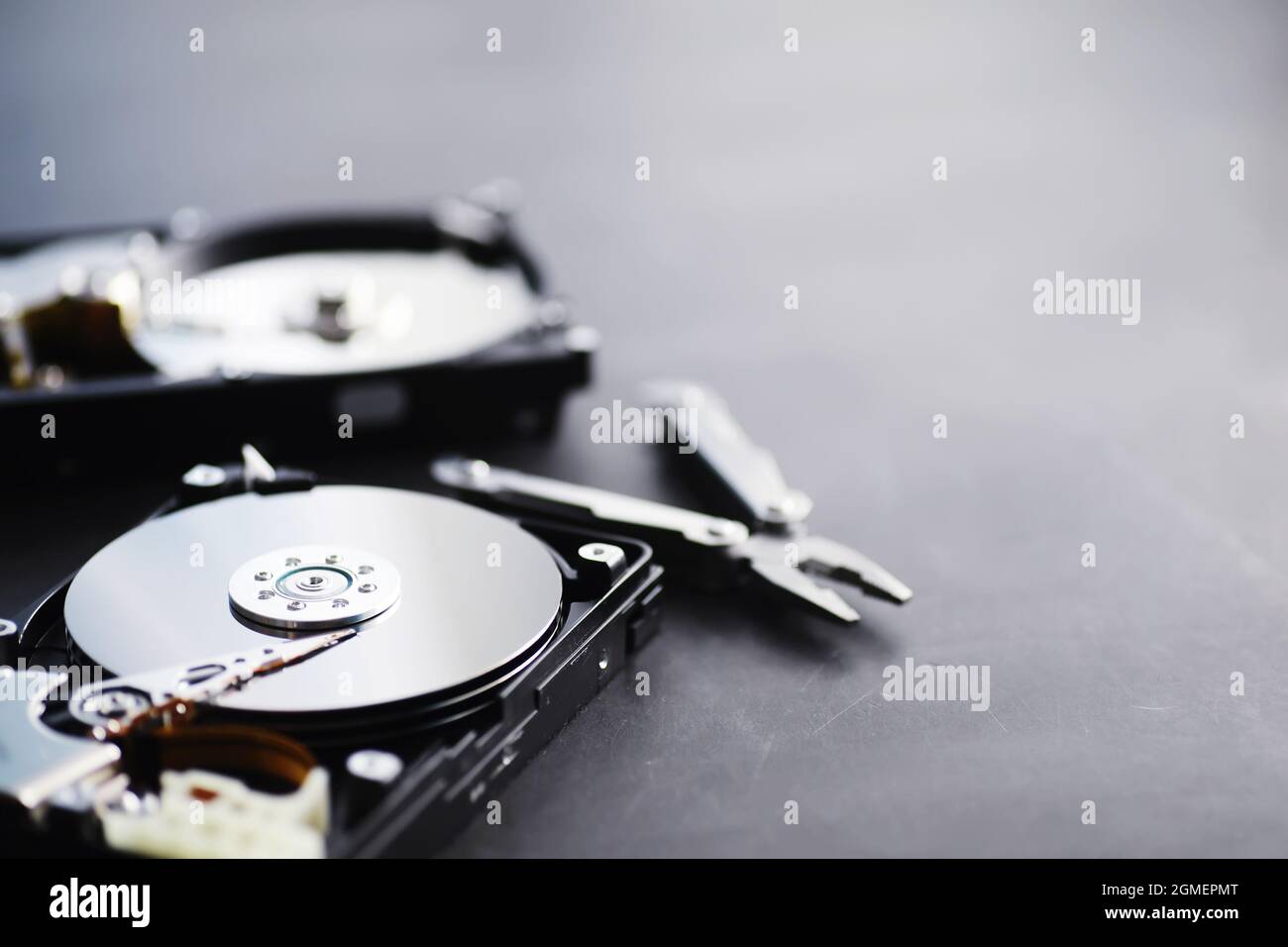 Computer accessories. The disassembled hard drive. Repair components PC ...