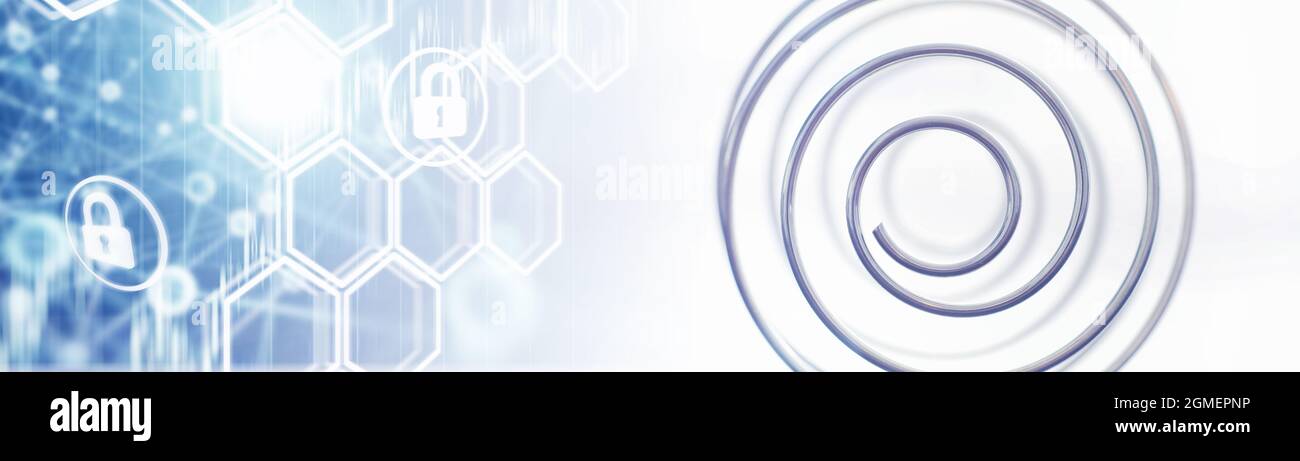 Metal spiral. The concept endless turns. Golden ratio. The concept of ...