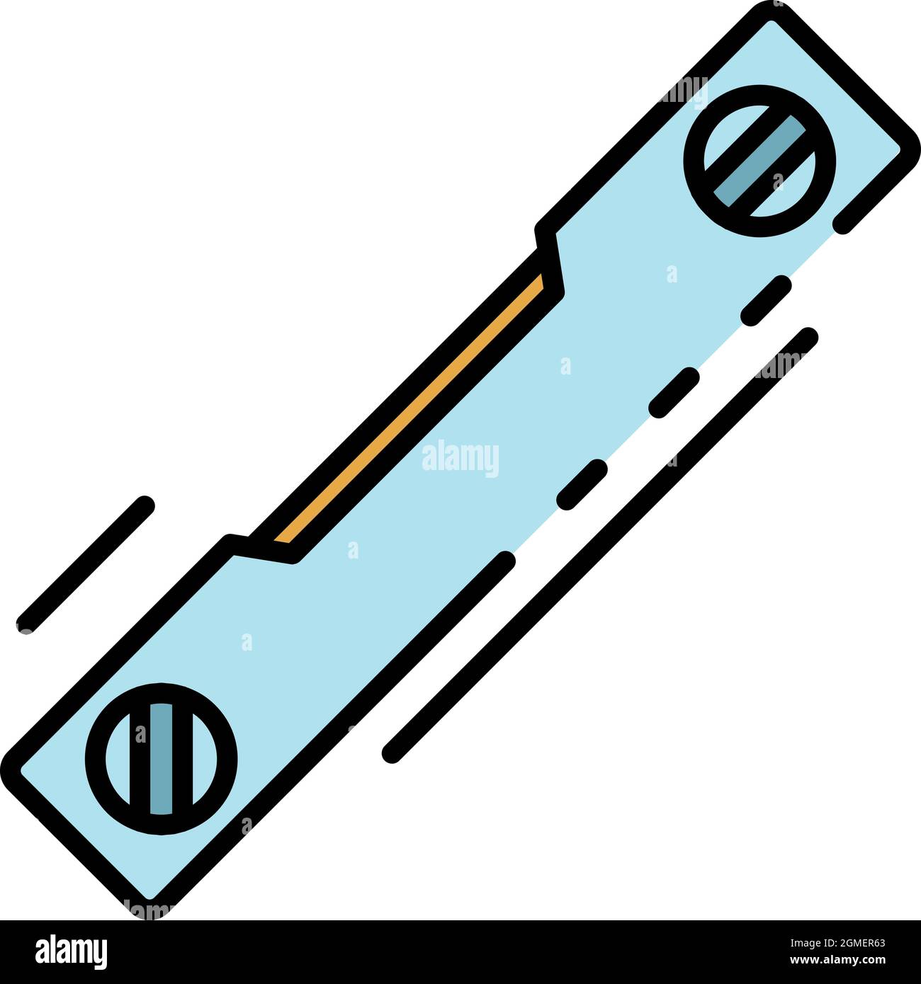 Level tool icon. Outline level tool vector icon color flat isolated ...