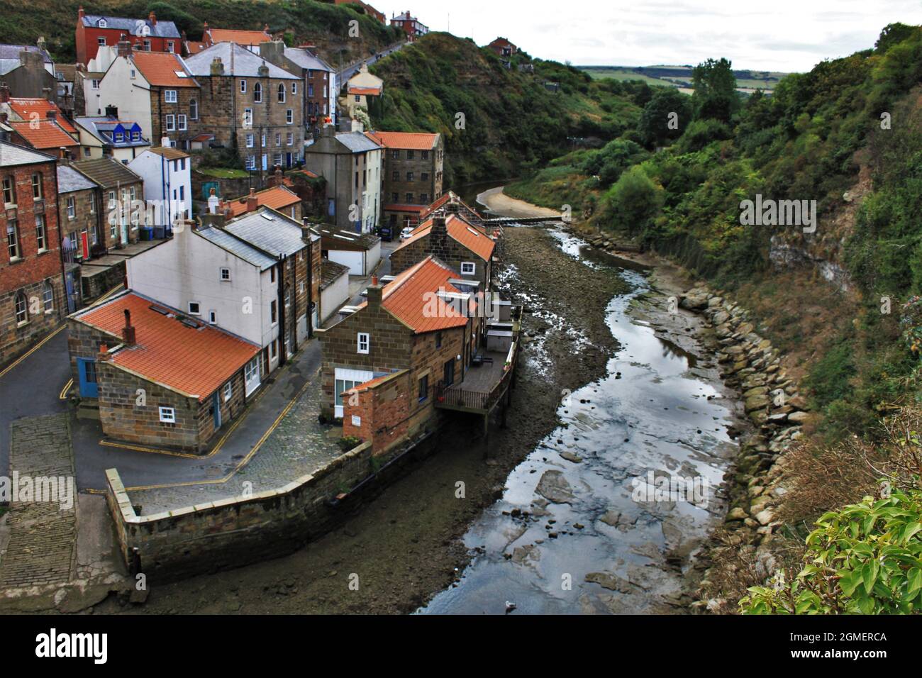 View of Staithes - England Stock Photo - Alamy