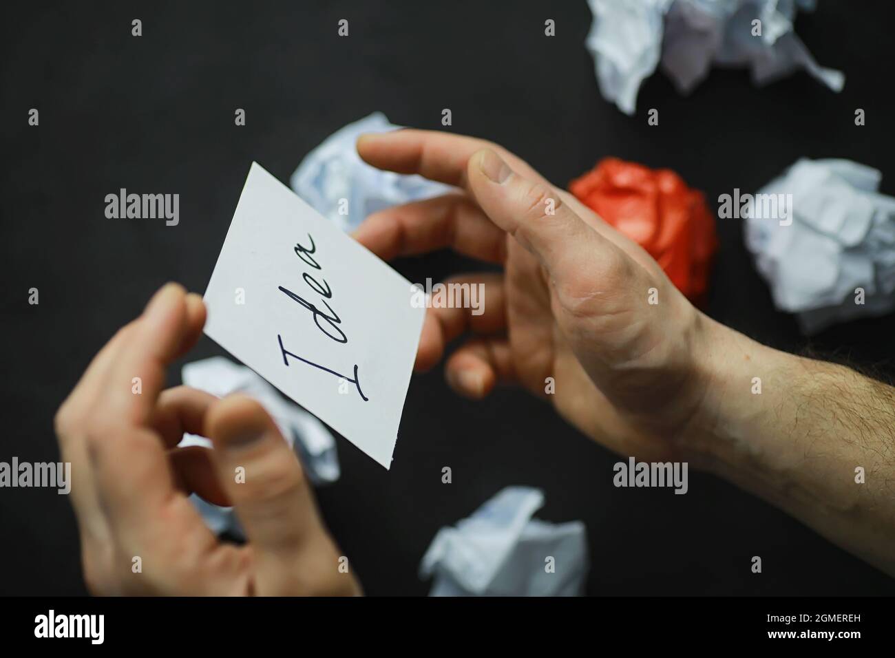 Colored pieces of paper. The concept of creativity and formation of ...